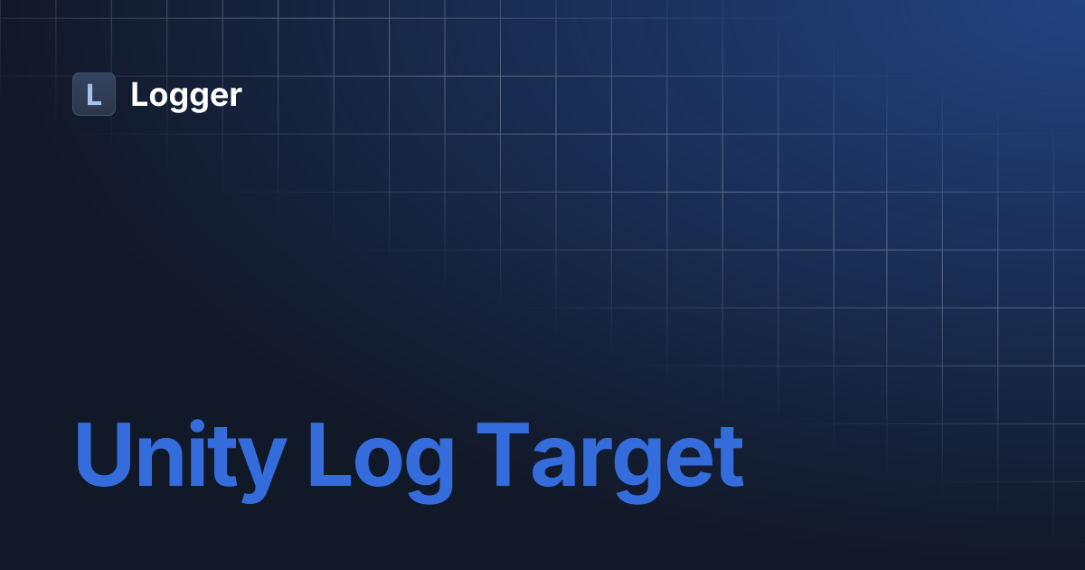 Unity Log Target | Logger